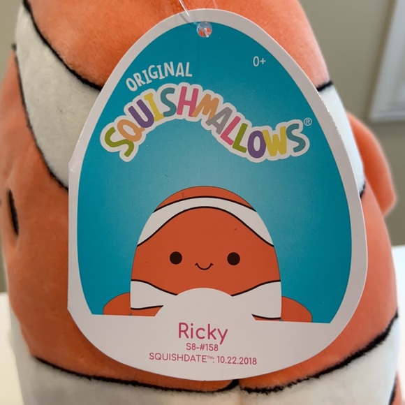 Squishmallows | Other | Last Nwt 8 Ricky The Clownfish Squishmallow ...